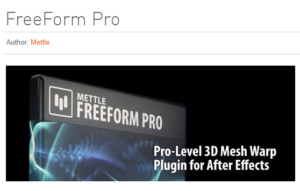 aescripts Mettle FreeForm Pro 1.99 Mac Crack Download - AeBlender