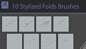 ArtStation Stylized Folds Brushes 2023 FREE Download - AeBlender