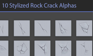 ArtStation Stylized Rock Cracks Alphas Complete Download - AeBlender