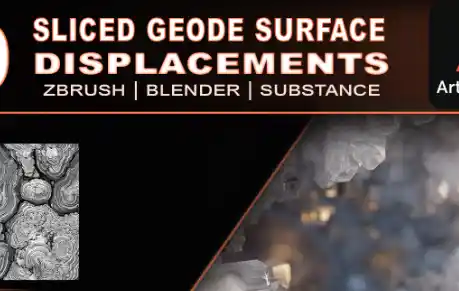 Artstation 100 Sliced Geode Surface Displacement Maps Crack Download ...